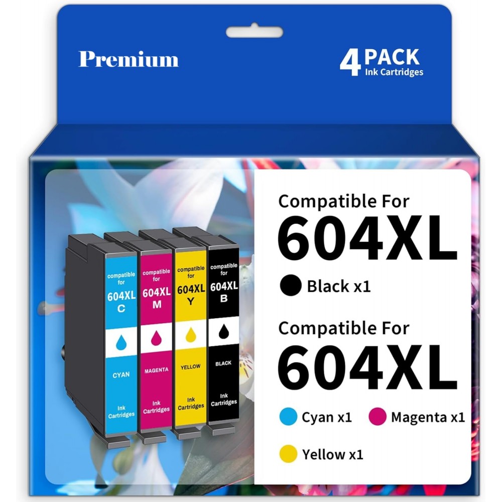 Epson 604XL Black + 604 XL Colour (C, M, Y) - Ink Cartridge Value Pack ...